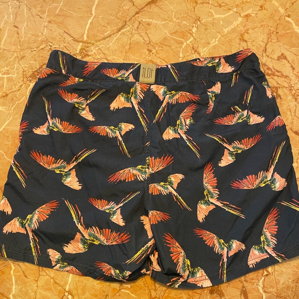 Men’s Swim Trunks Parrot Bathing Suit - Gem